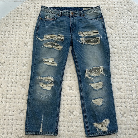 Diesel | Jeans | Rare Diesel Distressed Ripped Thrashed Denim Jeans 27 ...